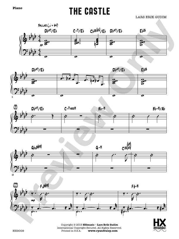 The Castle: Piano: Piano Part: Lars Erik Gudim - Digital Sheet Music ...