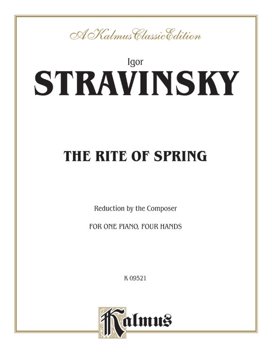 Stravinsky: Rite of Spring: Piano Duet (1 Piano, 4 Hands) Book: Igor ...