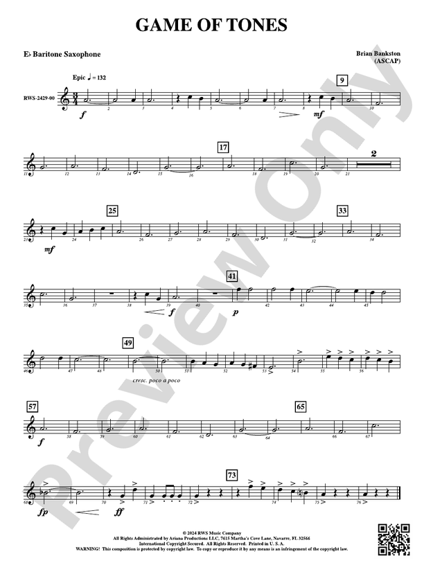 Game of Tones: E-flat Baritone Saxophone: E-flat Baritone Saxophone ...