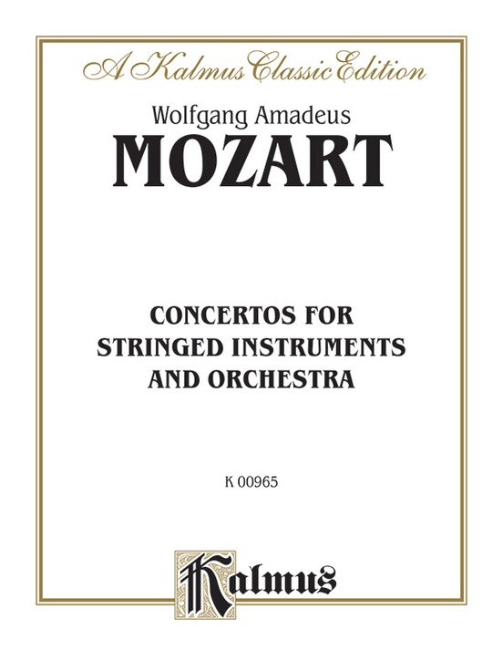 Mozart: Concertos for Stringed Instruments and Orchestra: K.261, Adagio for Violin Part ...