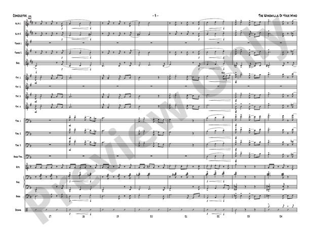 The Windmills of Your Mind: Score: Jazz Ensemble Score - Digital Sheet ...