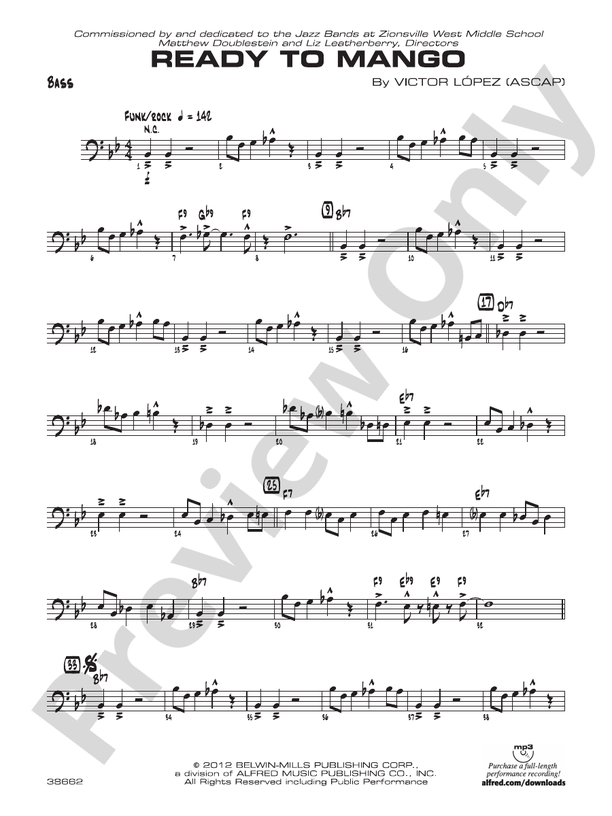 Ready to Mango: String Bass: String Bass Part - Digital Sheet Music ...