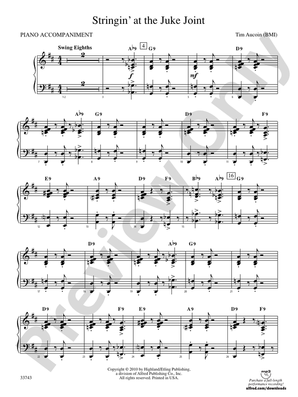 Stringin' at the Juke Joint: Piano Accompaniment: Piano Accompaniment ...