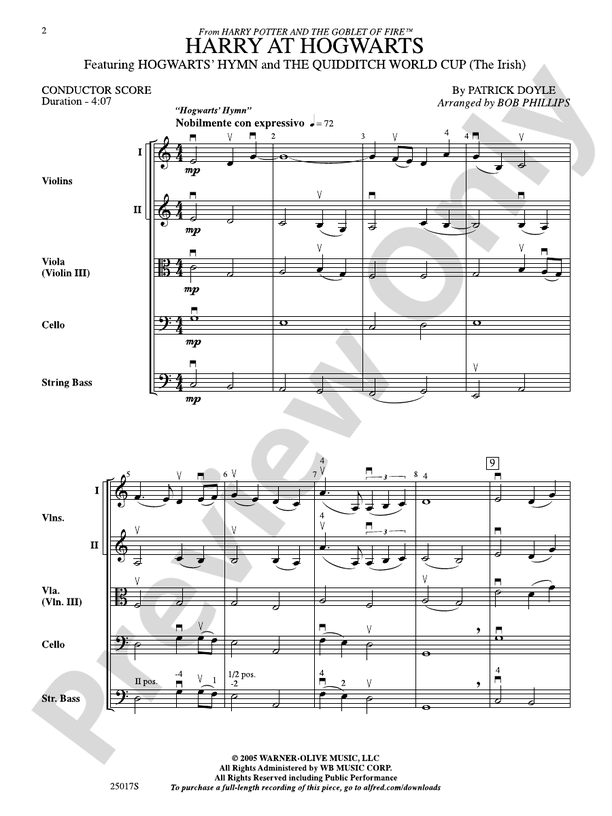 Harry at Hogwarts, Themes from Harry Potter and the Goblet of Fire ...