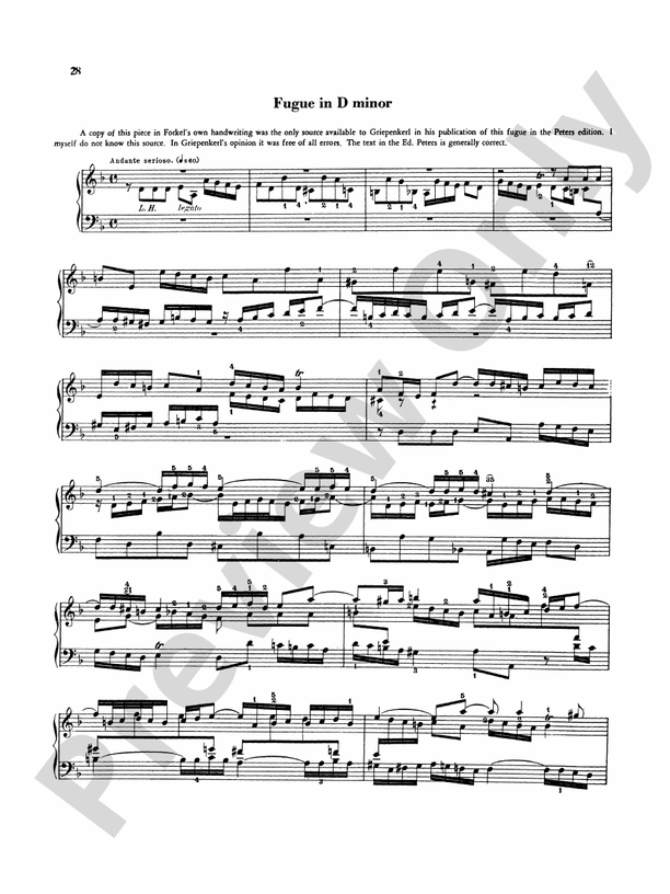 Bach: Various Short Preludes and Fugues: VI. Fugue in D Minor Part ...
