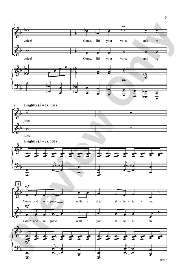 Lift Your Voice and Rejoice!: 2-Part Choral Octavo: Victor C. Johnson ...