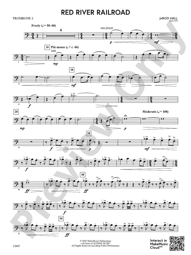 Red River Railroad: 2nd Trombone: 2nd Trombone Part - Digital Sheet ...