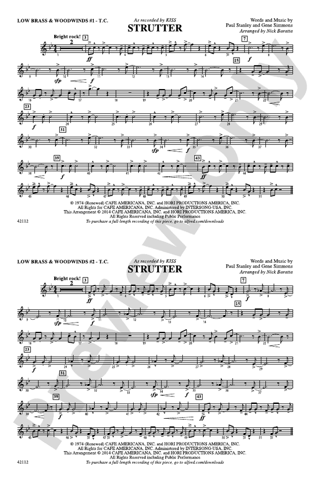 Strutter: Low Brass & Woodwinds #1 - Treble Clef: Low Brass & Woodwinds ...