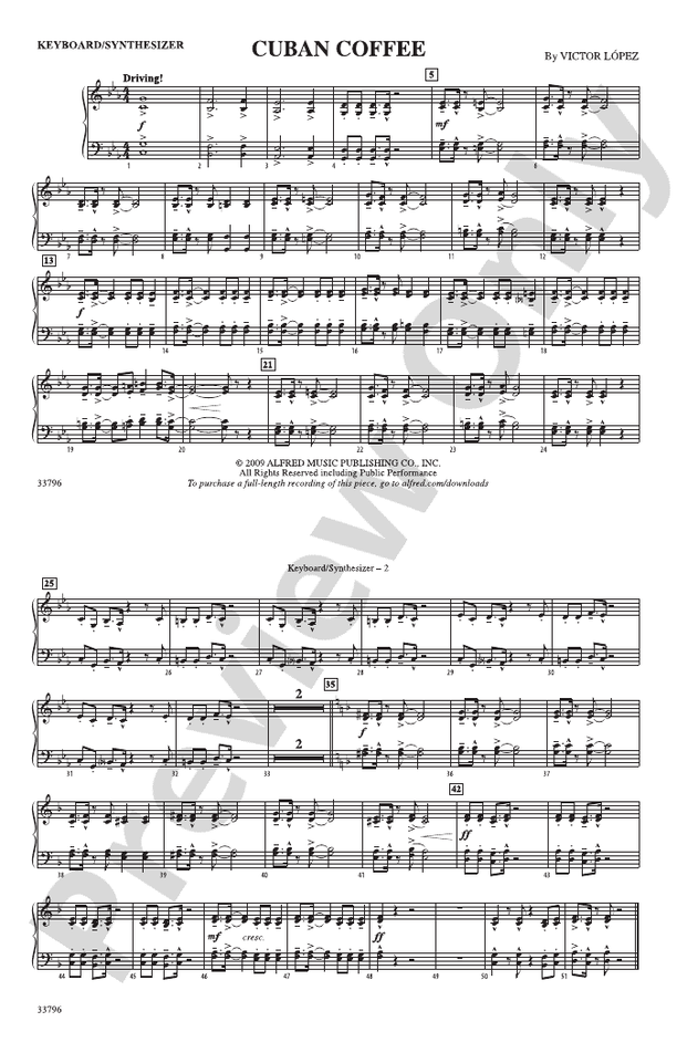 Cuban Coffee: Keyboard/Synthesizer: Keyboard/Synthesizer Part - Digital ...