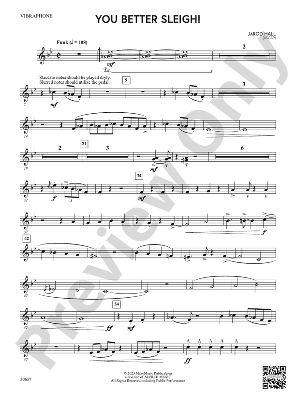 You Better Sleigh!: Vibraphone: Vibraphone Part - Digital Sheet Music ...