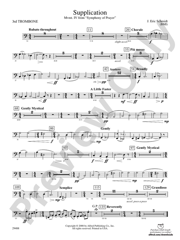 Supplication: 3rd Trombone: 3rd Trombone Part - Digital Sheet Music Download