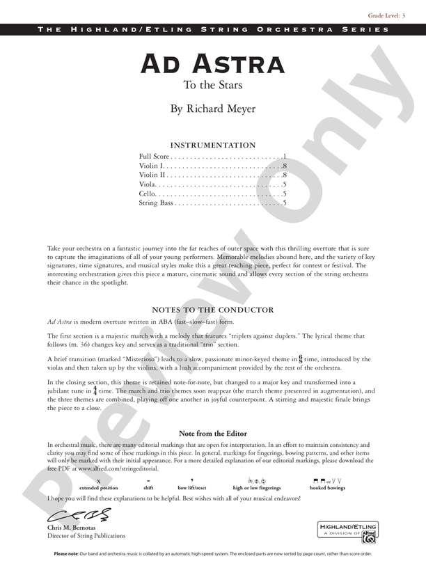 Ad Astra: Score: String Orchestra Score - Digital Sheet Music Download