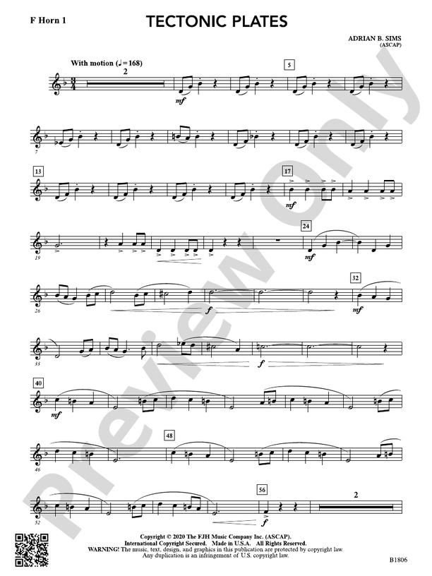 Tectonic Plates: F Horn 1: F Horn 1 Part: Adrian B. Sims - Digital ...