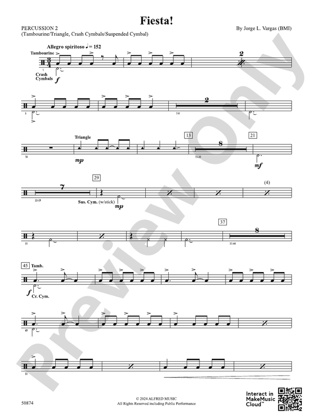 Fiesta!: 2nd Percussion: 2nd Percussion Part - Digital Sheet Music Download