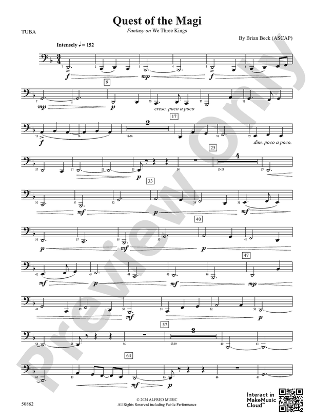 Quest of the Magi: Tuba: Tuba Part - Digital Sheet Music Download