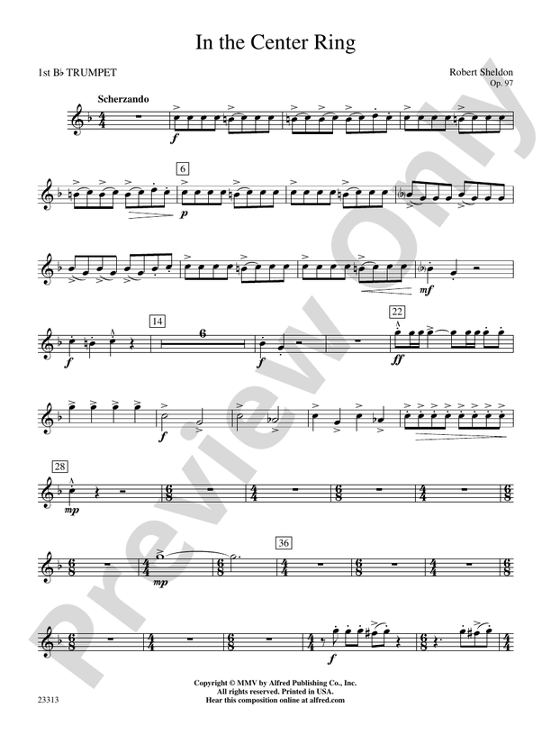 In the Center Ring: 1st B-flat Trumpet: 1st B-flat Trumpet Part ...