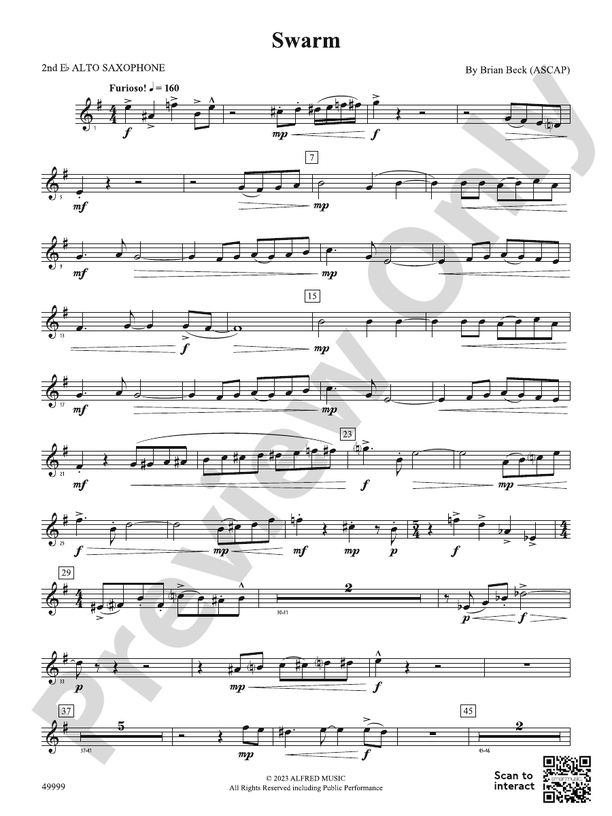 Swarm 2nd E Flat Alto Saxophone 2nd E Flat Alto Saxophone Part