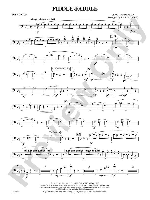 Fiddle-Faddle: Baritone B.C.: Baritone B.C. Part - Digital Sheet Music ...