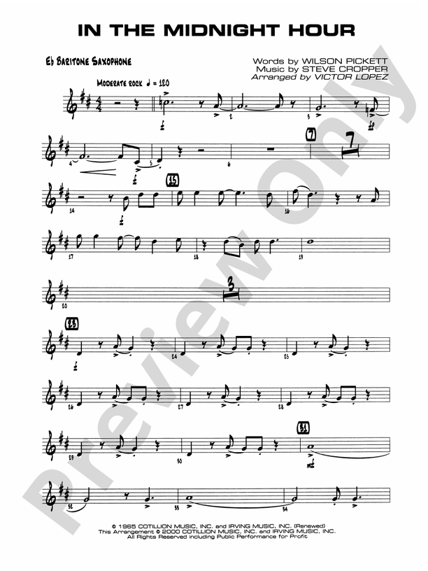 In the Midnight Hour: E-flat Baritone Saxophone: E-flat Baritone ...