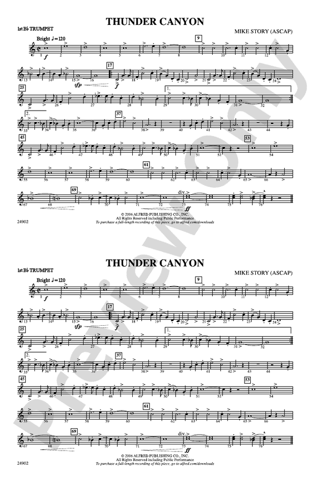 Thunder Canyon: 1st B-flat Trumpet: 1st B-flat Trumpet Part - Digital ...