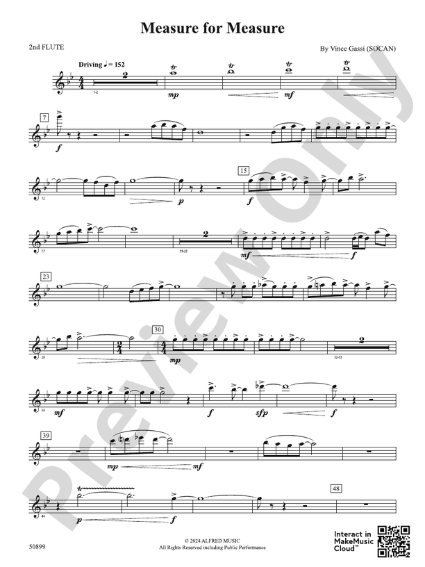 Measure for Measure: 2nd Flute: 2nd Flute Part - Digital Sheet Music ...