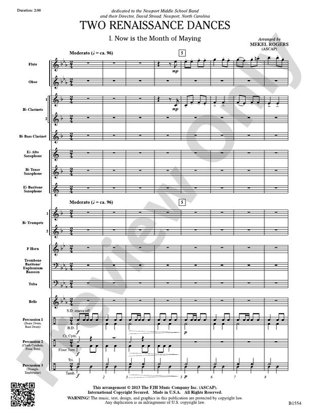 Two Renaissance Dances: - Digital Sheet Music Download