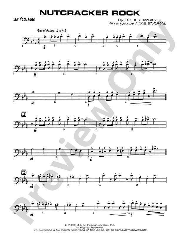 Nutcracker Rock: 1st Trombone: 1st Trombone Part - Digital Sheet Music ...