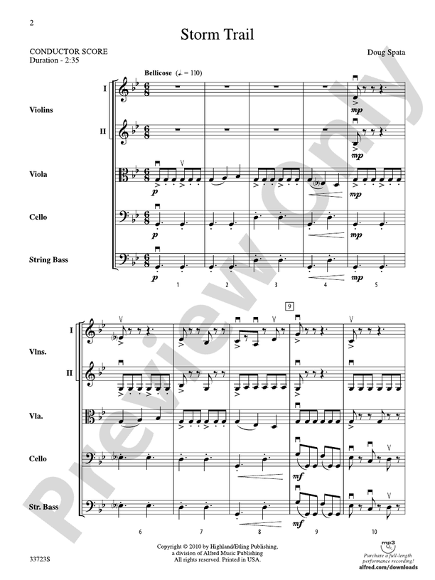 Storm Trail: Score: String Orchestra Score - Digital Sheet Music Download