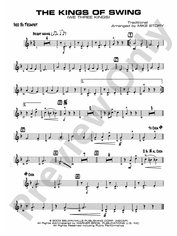 The Kings of Swing (We Three Kings): 3rd B-flat Trumpet: 3rd B-flat ...