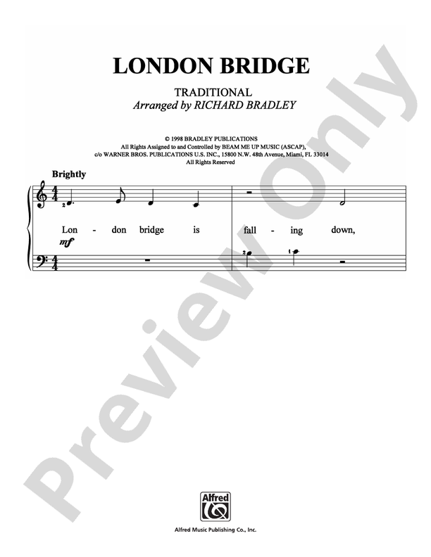 London Bridge: Easy Piano: Traditional - Digital Sheet Music Download