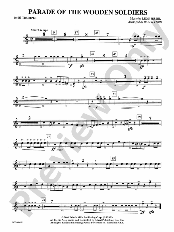 Parade of the Wooden Soldiers: 1st B-flat Trumpet: 1st B-flat Trumpet ...