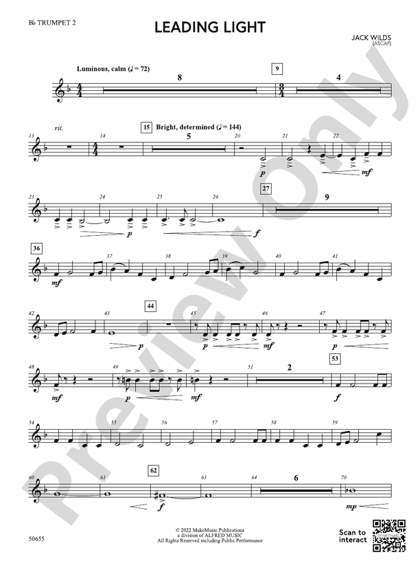 Leading Light: 2nd B-flat Trumpet: 2nd B-flat Trumpet Part - Digital Sheet Music Download