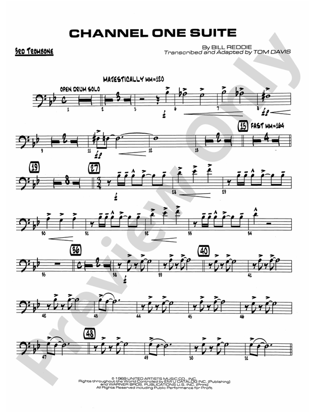Channel One Suite: 3rd Trombone: 3rd Trombone Part - Digital Sheet Music Download