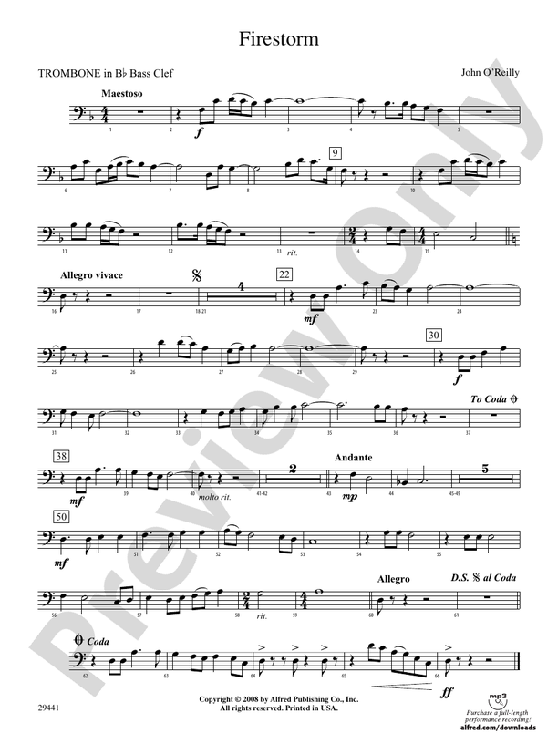 Firestorm: (wp) 1st B-flat Trombone B.C.: (wp) 1st B-flat Trombone B.C ...