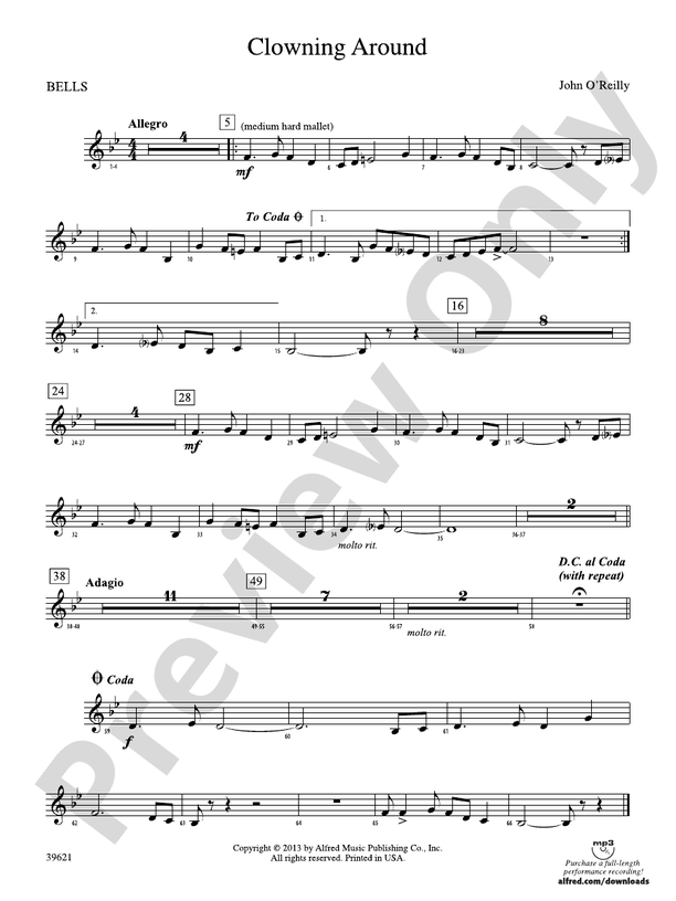 Clowning Around: Bells: Bells Part - Digital Sheet Music Download