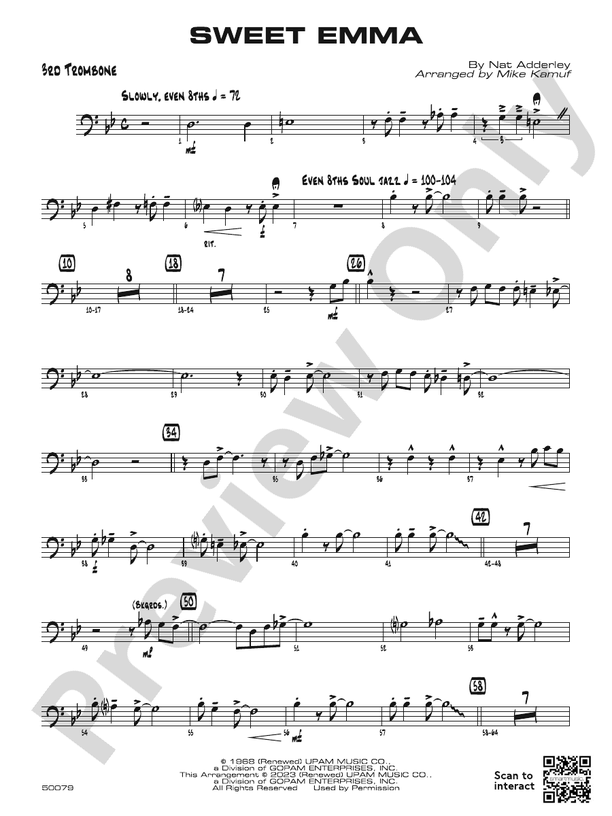Sweet Emma: 3rd Trombone: 3rd Trombone Part - Digital Sheet Music Download