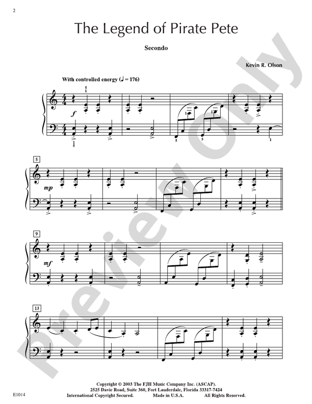 The Legend of Pirate Pete: Piano: Kevin Olson - Digital Sheet Music ...