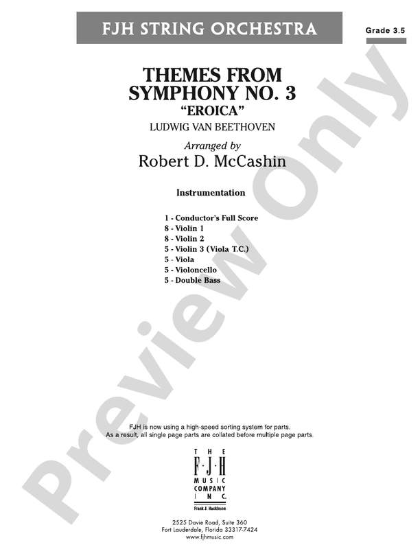 Themes from Symphony No. 3 "Eroica": : Ludwig van Beethoven - Digital ...