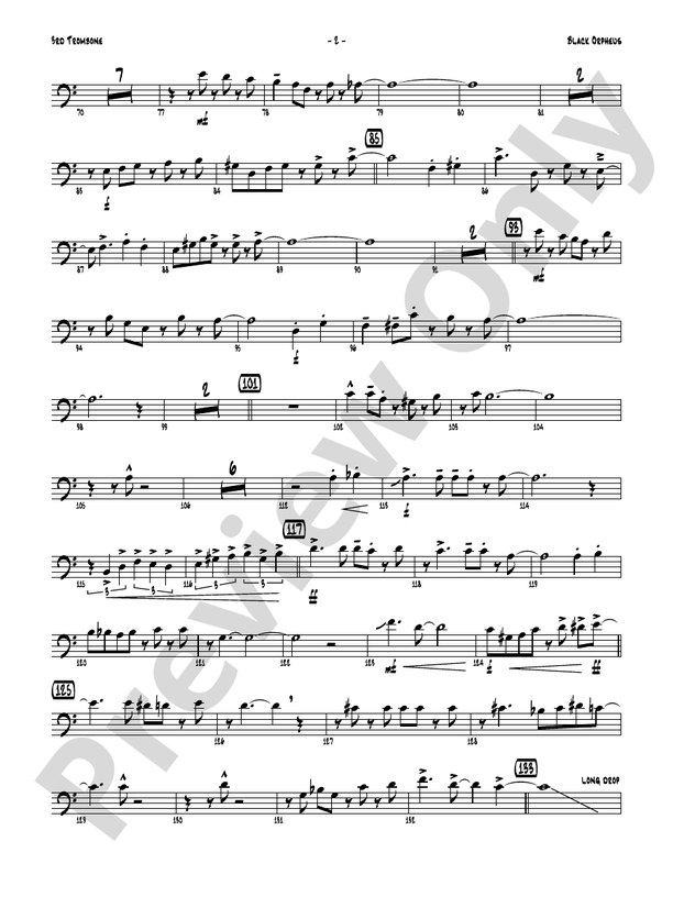 Black Orpheus: 3rd Trombone: 3rd Trombone Part - Digital Sheet Music Download