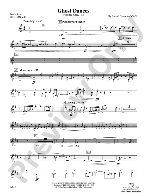Ghost Dances Wp 4th Horn In E Flat Wp 4th Horn In E Flat World