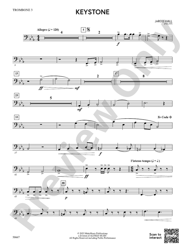 Keystone: 3rd Trombone: 3rd Trombone Part - Digital Sheet Music Download