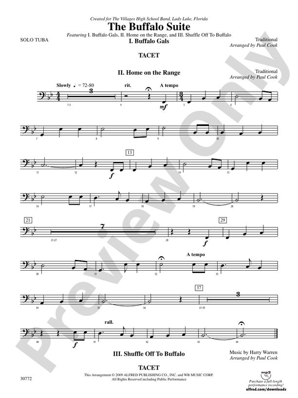 The Buffalo Suite: Solo Tuba: Solo Tuba Part - Digital Sheet Music Download