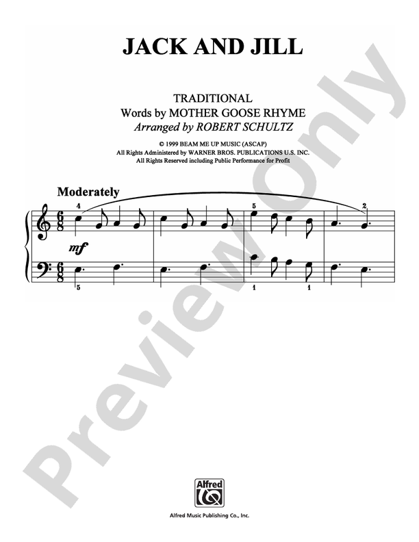 Jack and Jill: Easy Piano: Traditional - Digital Sheet Music Download