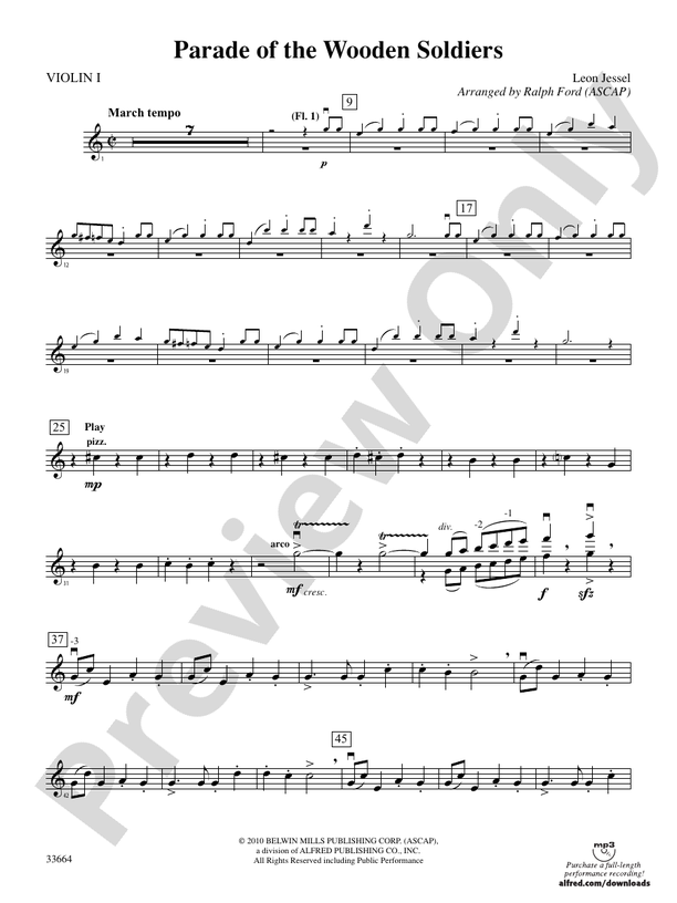 Parade of the Wooden Soldiers: 1st Violin: 1st Violin Part - Digital ...