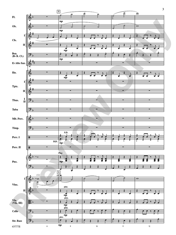 Clouds: Score: Full Orchestra Score - Digital Sheet Music Download