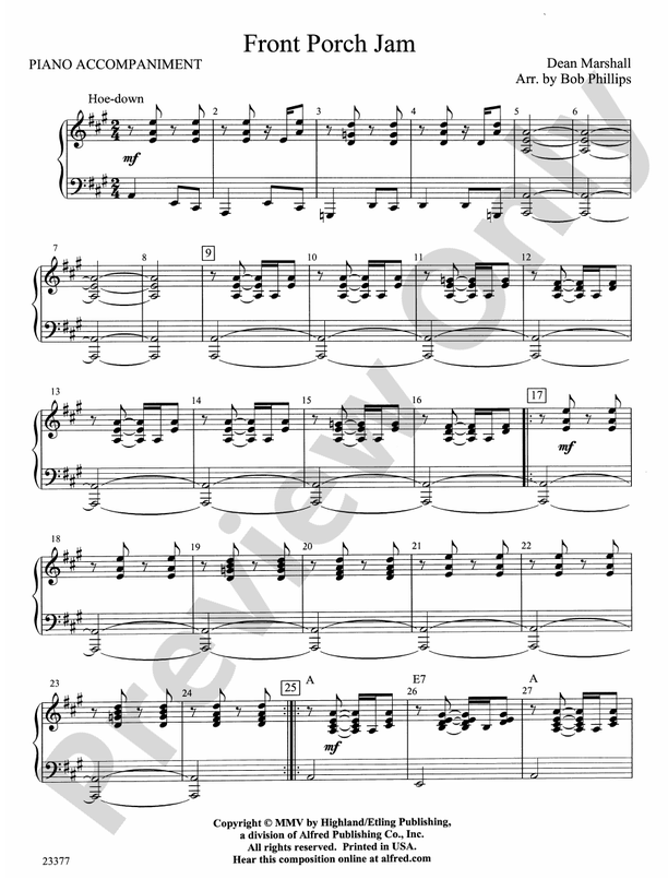 Front Porch Jam: Piano Accompaniment: Piano Accompaniment Part ...