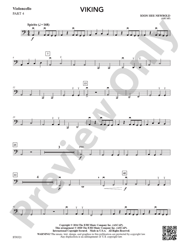 Viking: Part 4 Cello: Part 4 Cello Part: Soon Hee Newbold - Digital ...