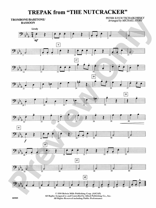 Trepak from The Nutcracker: 1st Trombone: 1st Trombone Part - Digital ...