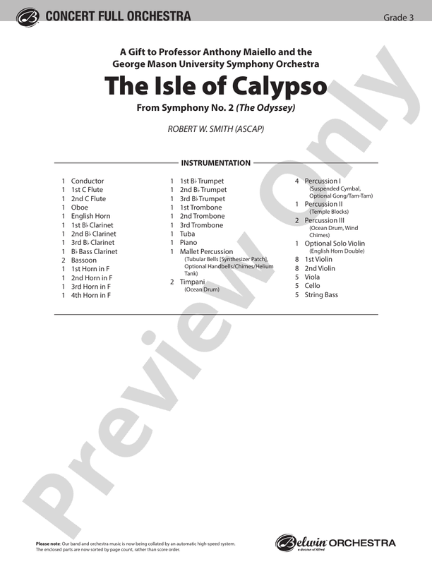 The Isle of Calypso (from The Odyssey (Symphony No. 2)): Full Orchestra ...