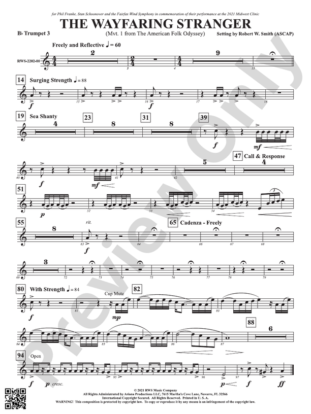 The Wayfaring Stranger - Mvt. 1 from The American Folk Odyssey: 3rd B ...